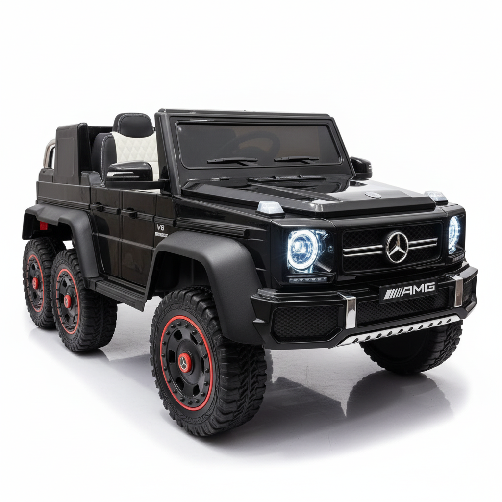 Mercedes G63 AMG 6x6 | Elektrische Kinderauto 24V 1-persoons - Zwart