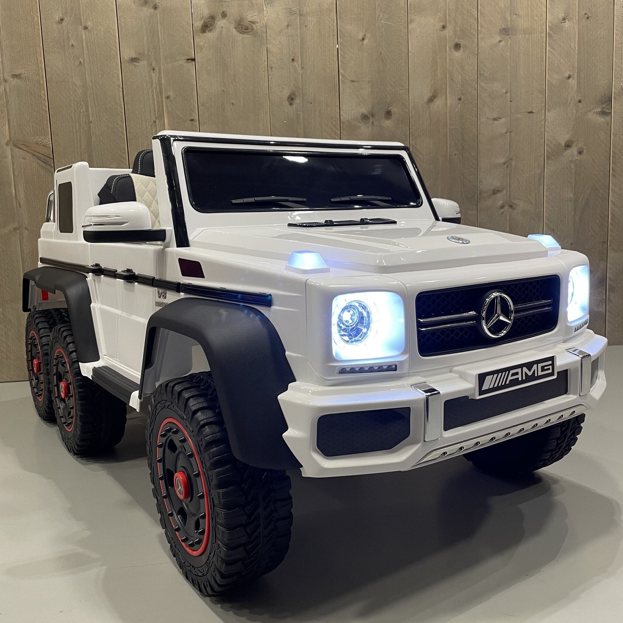 Mercedes G63 AMG 6x6 | Elektrische Kinderauto 1-persoons - Wit